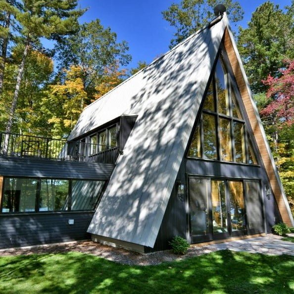 Beautiful A-Frame House Design by the Lake Wisconsin