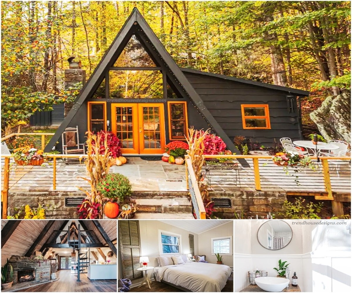 Romantic Holiday Home Boulder Garden A-Frame - Trend House Designs