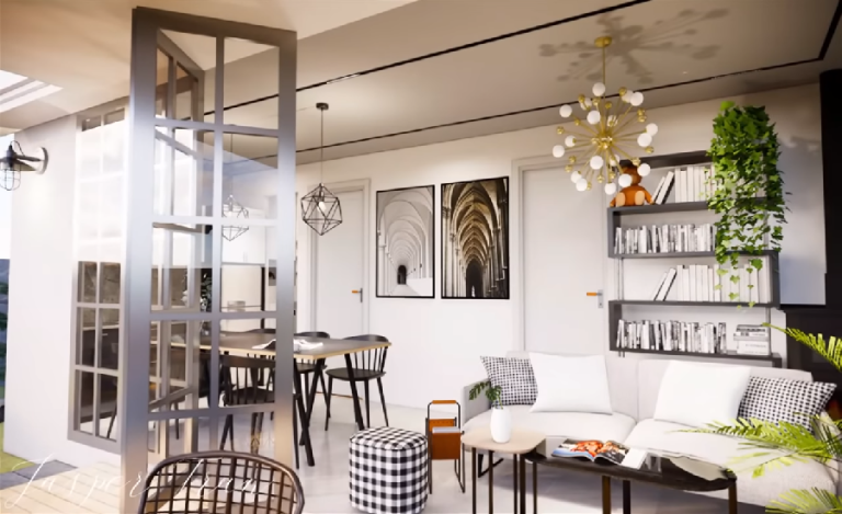 Attractive 7x5 Meter Small House Plan with Pool - Trend House Designs