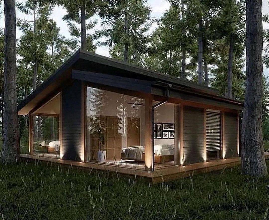 70m2 Effortless Modern Wooden Hut Model - Trend House Designs