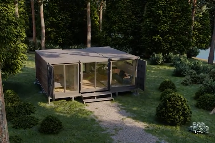 2x20 Meter Container House, Portable Modern Design