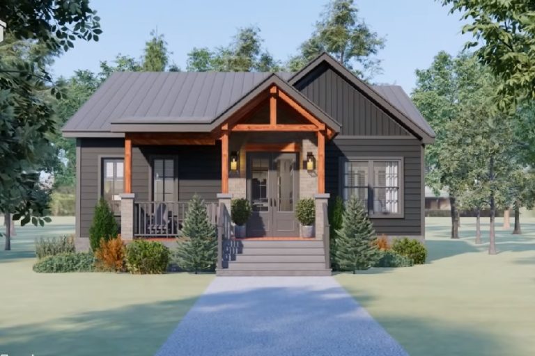 115 Square Meters Log Cabin Cottage Living - Trend House Designs