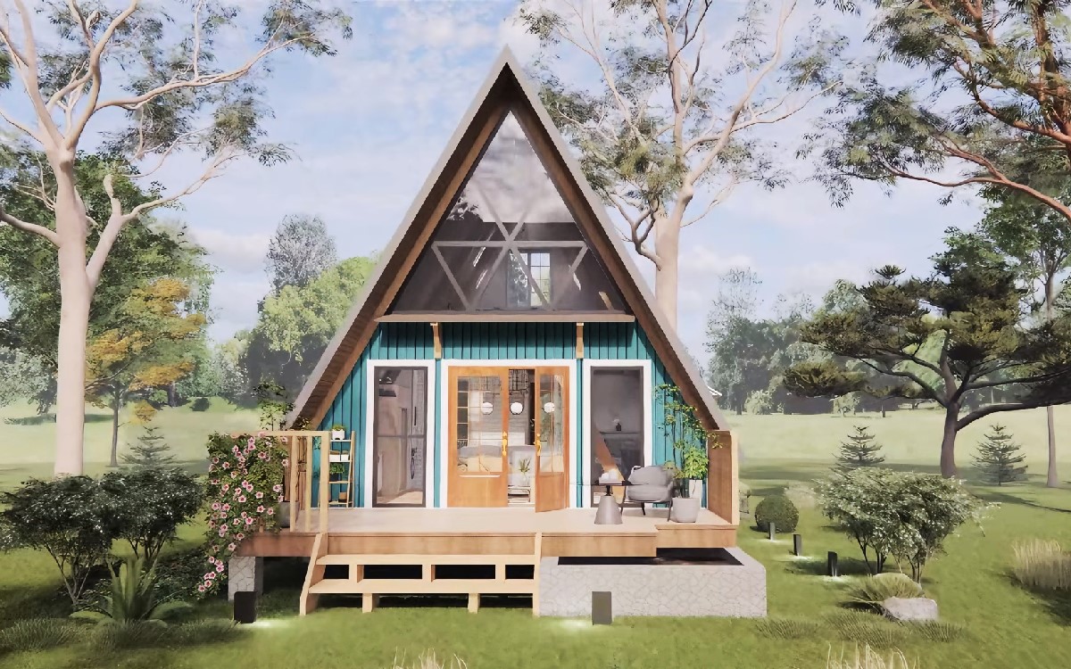 10 Amazing Natural Living A-Frame House Designs