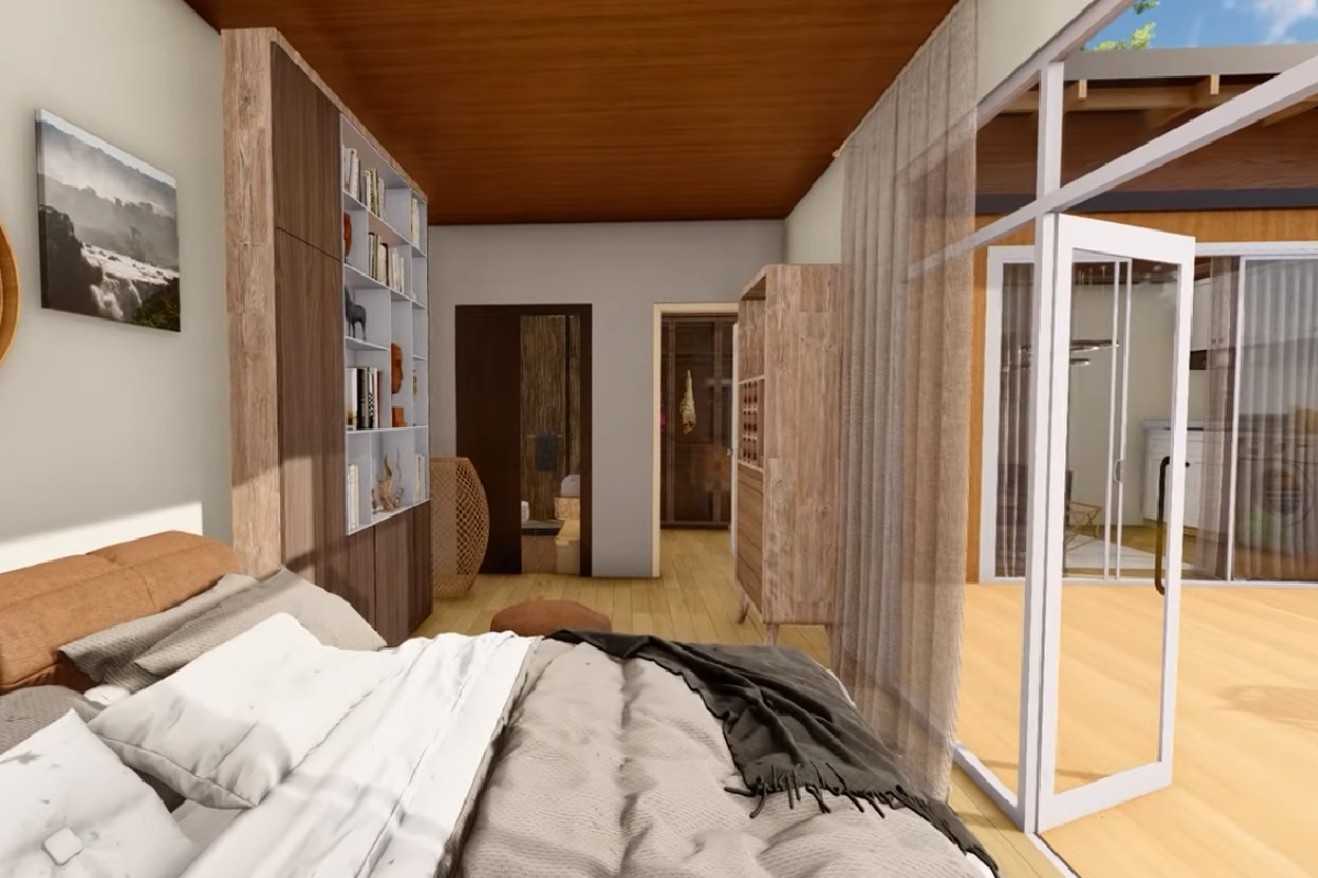 U Shaped Prefab Container House Example: 3x40 Feet Refabricated Living ...