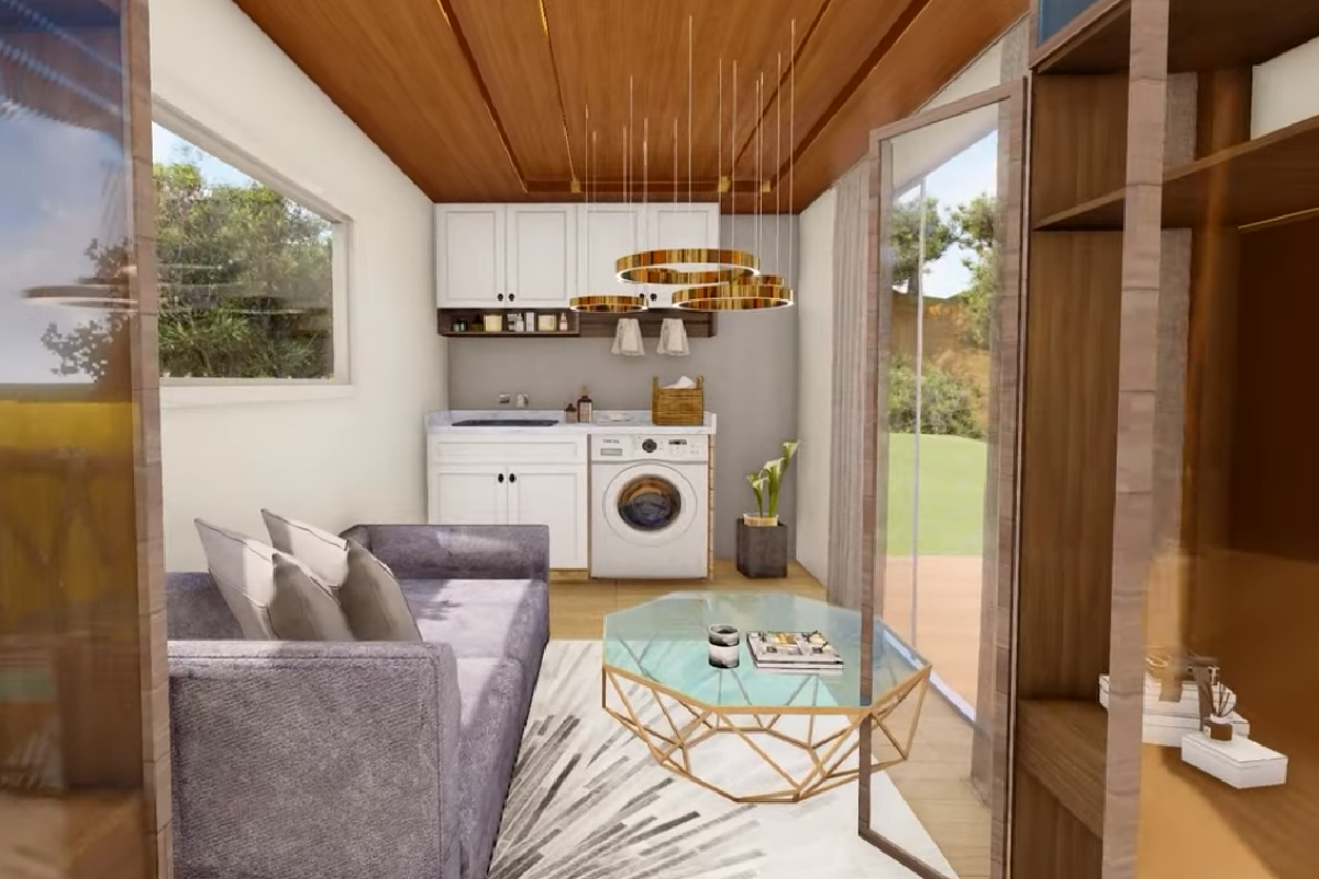 U Shaped Prefab Container House Example: 3x40 Feet Refabricated Living ...