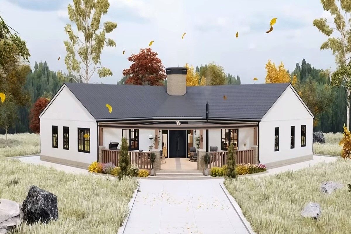 20x20m Oval House Model: Creative Design Ideas - Trend House Designs