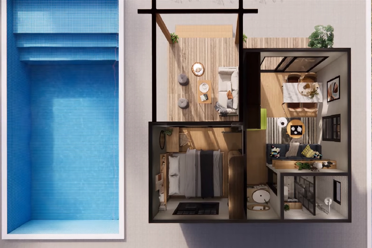 30m2 (5x6m) Wooden Family House Example - Trend House Designs