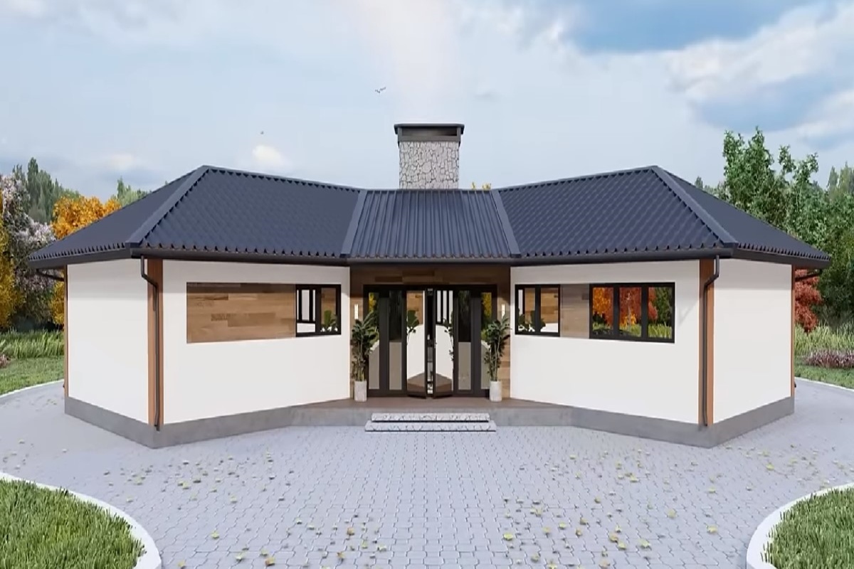 Y Shaped Country House Example: Broad Aesthetic Design - Trend House ...