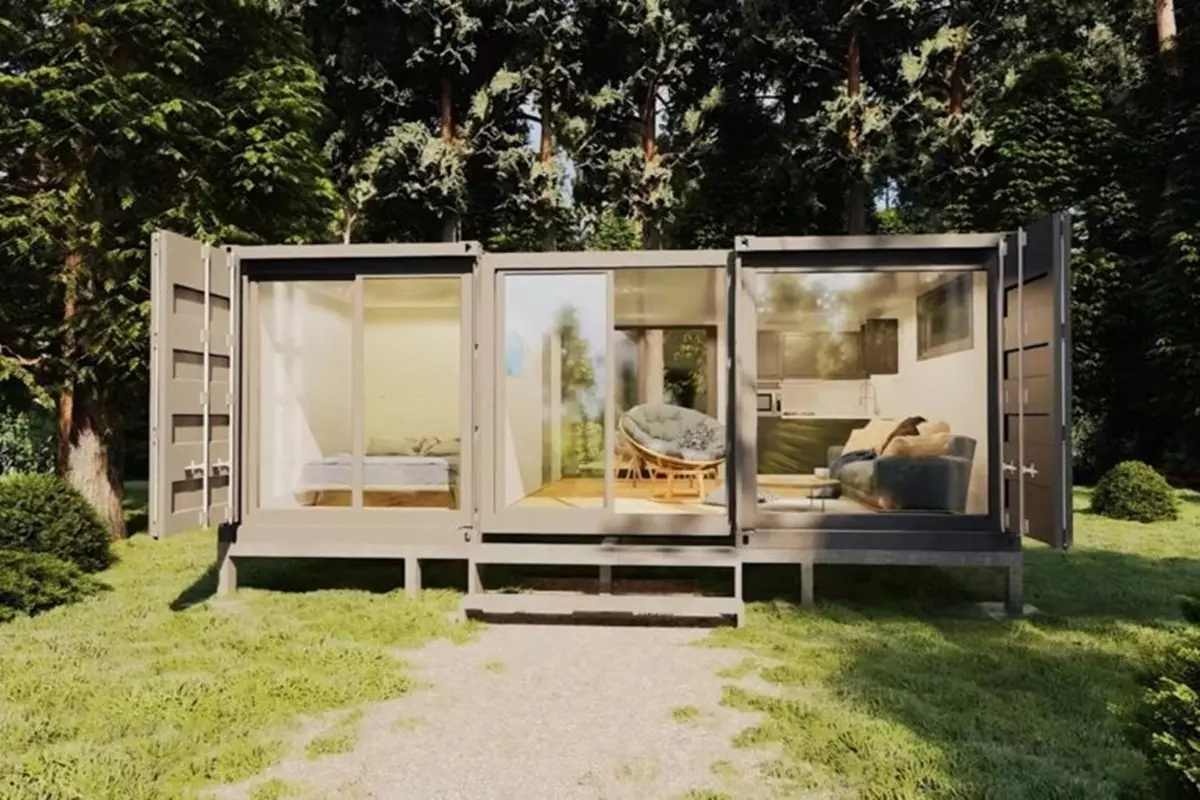 2x20 Meter Container House Portable Modern Design - Trend House Designs