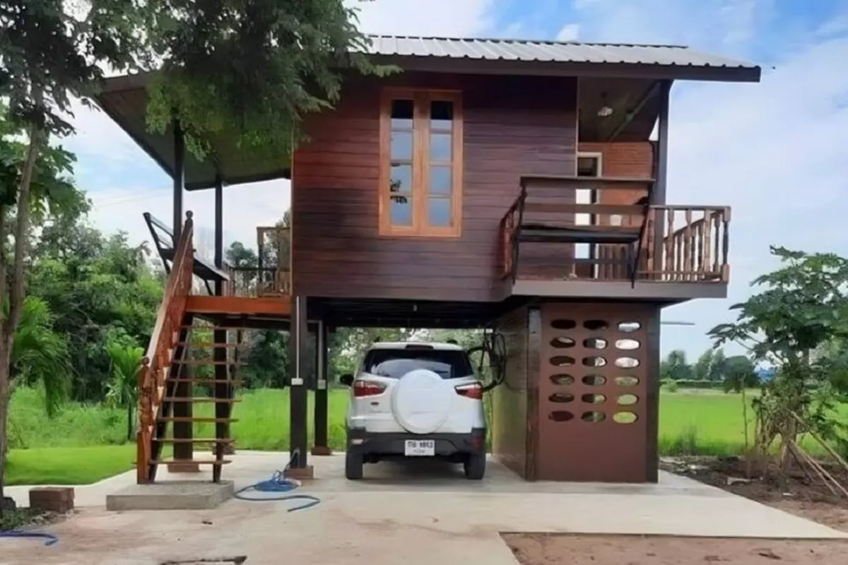 12m2 High Wooden Village House Model: Wooden Natural Living - Trend ...
